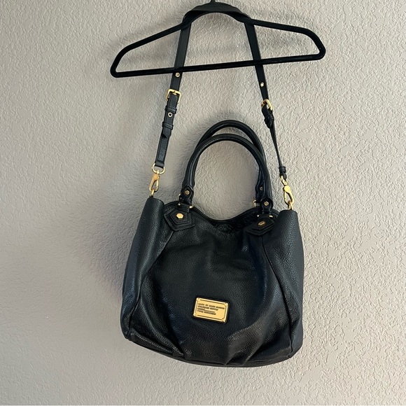 Marc By Marc Jacobs | Bags | Marc By Marc Jacobs Black Leather Classic Q Francesca Shoulder Bag ...